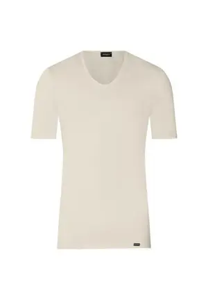 Hanro Ultralight Fitted Cotton V-neck T-shirt - Moon
