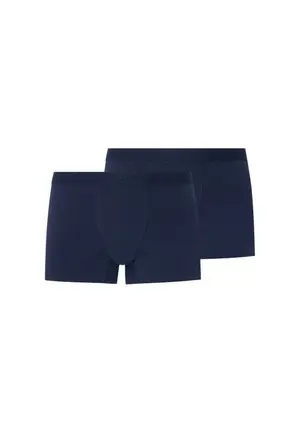 Hanro Cotton Essentials 2-pack Cotton Boxer Briefs Deep Navy/deep