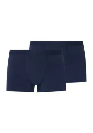 Hanro Cotton Essentials 2-pack Cotton Boxer Briefs - Deep Navy/deep