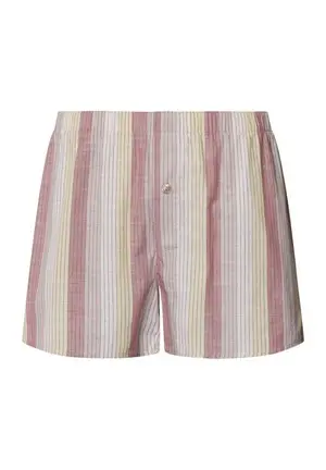 Hanro Fancy Woven Cotton Boxer Bluewood Stripe