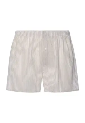 Hanro Fancy Woven Cotton Boxer - Sandy Lines