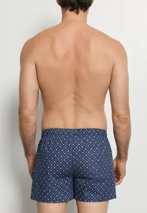 Hanro Fancy Woven Cotton Boxer - Squared Harmony