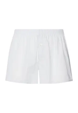 Hanro Fancy Woven Cotton Boxer Squared Sky