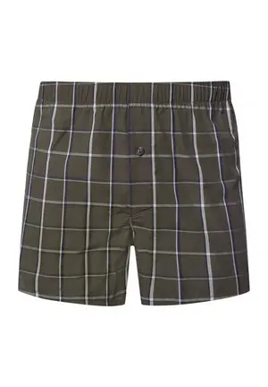 Hanro Fancy Woven Cotton Boxer Urban Check