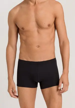 Hanro Sea Island Cotton Cotton Boxer Brief - Black