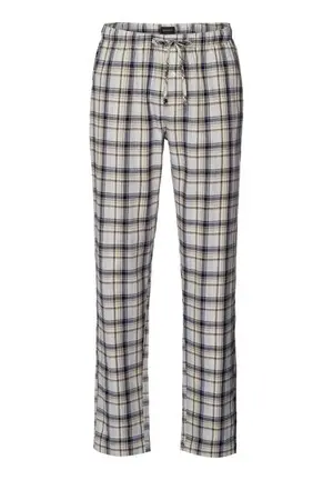 Hanro Cozy Comfort 100% Woven Cotton Flannel Pants - Cardamom Check