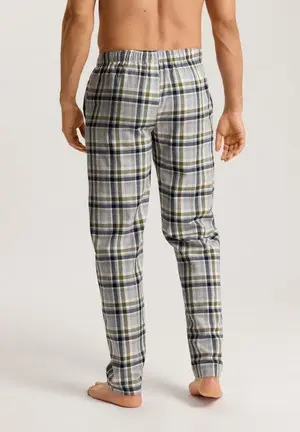 Hanro Cozy Comfort 100% Woven Cotton Flannel Pants - Wintry Check