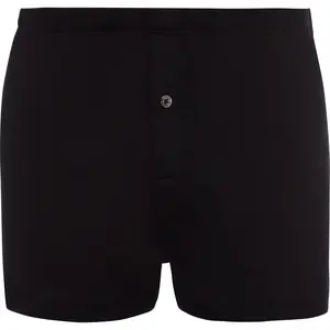 Hanro Sea Island Cotton Boxer - Black