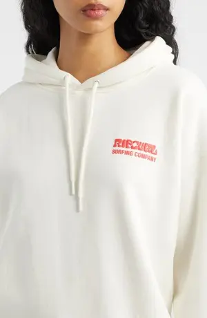 Rip Curl Surf Puff Print Graphic Hoodie - Cayenne