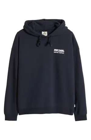 Rip Curl Surf Puff Print Graphic Hoodie - Navy