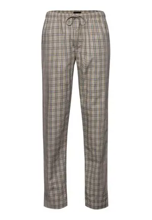 Hanro Night And Day Cotton Woven Pajama Pants Amber Check