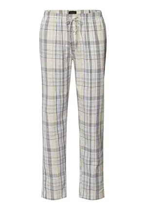 Hanro Night And Day Cotton Woven Pajama Pants - Gentle Check
