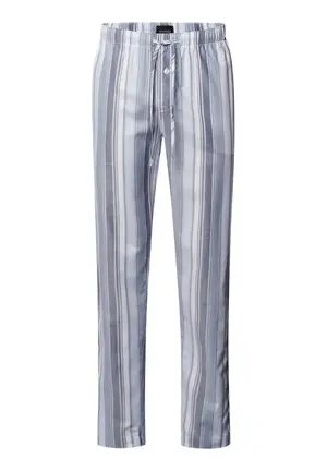 Hanro Night And Day Cotton Woven Pajama Pants - Smokey Blue Stripe