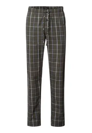 Hanro Night And Day Cotton Woven Pajama Pants - Urban Check