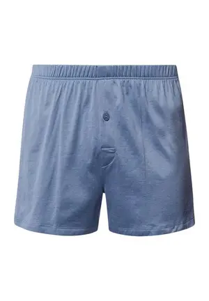 Hanro Cotton Sporty Button Fly Cotton Boxer - Dusky Aqua