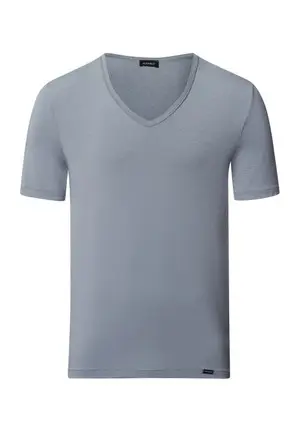 Hanro Natural Function V-neck T-shirt Cliff Grey
