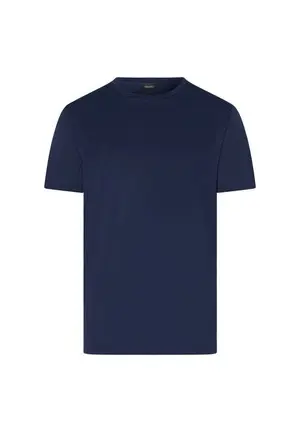 Hanro Cotton Sporty Crew Neck Cotton T-shirt - Deep Navy