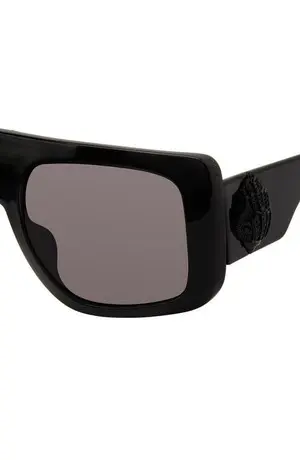 Kurt Geiger 62mm Oversized Rectangular Sunglasses - Black/ Smoke
