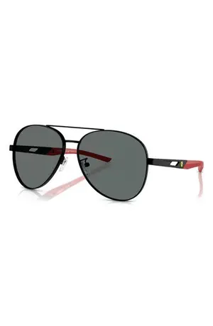 SCUDERIA FERRARI 60mm Polarized Aviator Sunglasses
