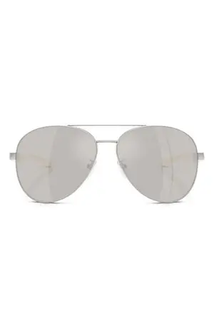 SCUDERIA FERRARI 60mm Mirrored Aviator Sunglasses