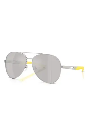 SCUDERIA FERRARI 60mm Mirrored Aviator Sunglasses