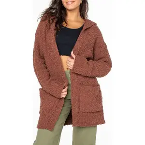 Roxy Weekend Retreat Bouclé Cardigan - Russet
