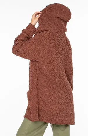 Roxy Weekend Retreat Bouclé Cardigan - Russet