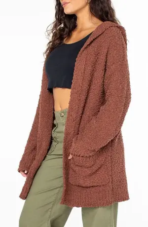 Roxy Weekend Retreat Bouclé Cardigan - Russet