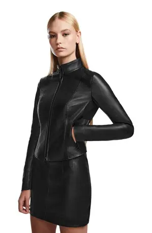 Rudsak Leather Racer Jacket - Black