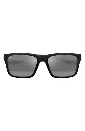 Maui Jim The Flats Rectangular Sunglasses - Black/ Neutral Grey