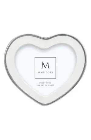MARIPOSA Signature Heart Picture Frame - White