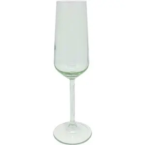 MARIPOSA Fine Line Set Of 4 Glass Champagne Flutes - Green