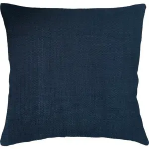 Anaya So Soft Linen Euro Pillow With Down Insert Navy Blue
