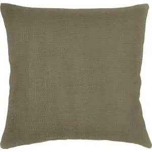 Anaya So Soft Linen Euro Pillow With Down Insert Olive Green