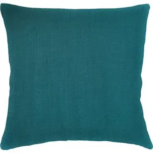 Anaya So Soft Linen Euro Pillow With Down Insert Peacock Blue