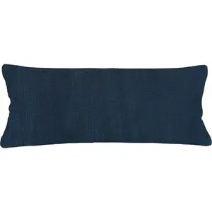 Anaya So Soft Linen Pillow With Down Insert Navy Blue