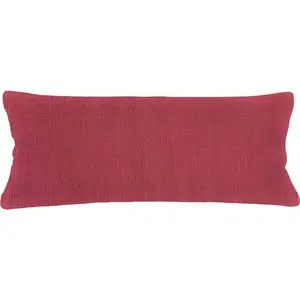 Anaya So Soft Linen Pillow With Down Insert Red