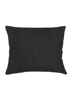 Anaya So Soft Linen Dutch Euro Pillow With Down Insert Black