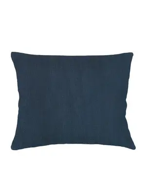 Anaya So Soft Linen Dutch Euro Pillow With Down Insert Navy Blue