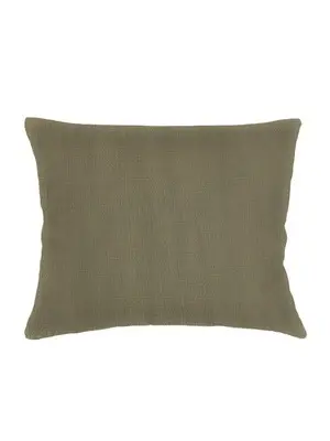 Anaya So Soft Linen Dutch Euro Pillow With Down Insert Olive Green