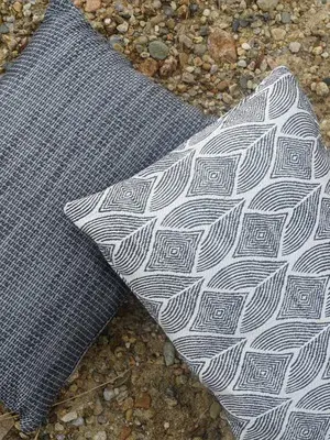 Anaya Cool Tropics Indoor Outdoor Pillow - Black