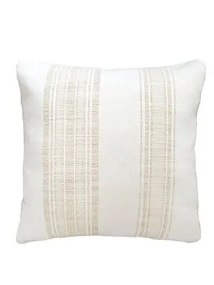 Anaya Beach Club Indoor Outdoor Pillow - Beige Stripe