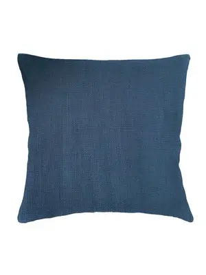 Anaya So Soft Linen Pillow With Down Alternative Insert Marine Blue