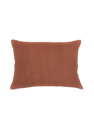 Anaya So Soft Linen Pillow With Down Alternative Insert Rustic Orange