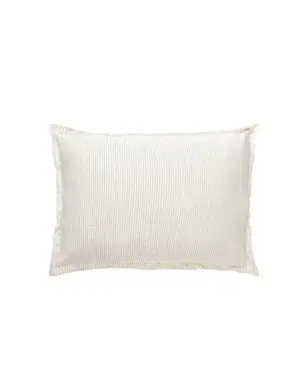 Anaya So Soft Linen Pillow Cover Only - Beige Pinstripe
