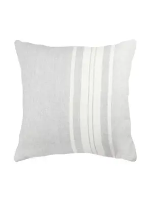 Anaya So Soft Linen Pillow Cover Only Light Grey Bold Stripes