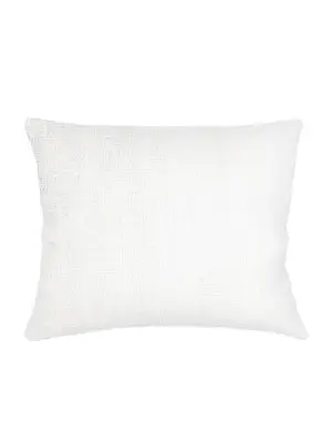 Anaya So Soft Linen Luxe Blue Dutch Euro Pillow With Down Alternative Insert Bright White