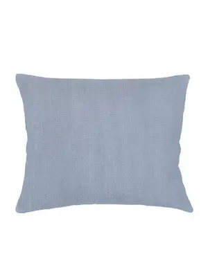 Anaya So Soft Linen Luxe Blue Dutch Euro Pillow With Down Alternative Insert Chambray Blue