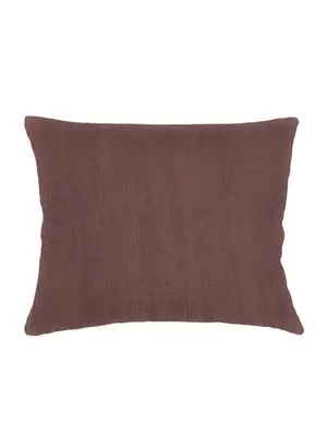 Anaya So Soft Linen Luxe Blue Dutch Euro Pillow With Down Alternative Insert Chestnut Brown