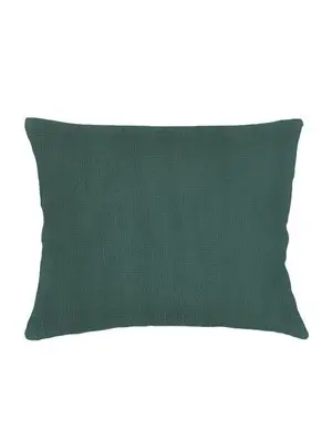 Anaya So Soft Linen Luxe Blue Dutch Euro Pillow With Down Alternative Insert Emerald Green